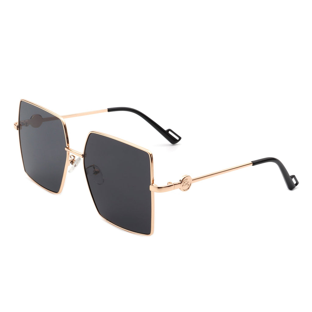 Benazia - Square Oversize Flat Top Large Tinted Women Fashion Sunglass ...